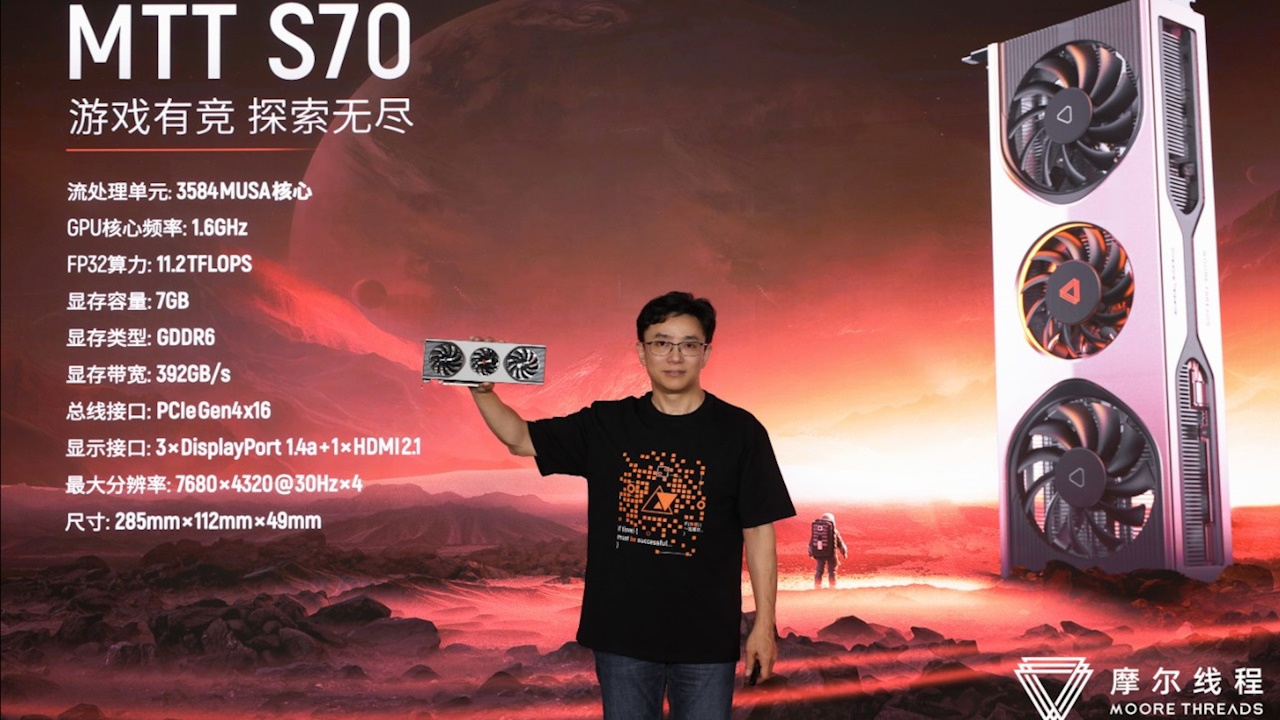 Moore Threads MTT S70, svelata una nuova GPU cinese con 7 GB di memoria ...