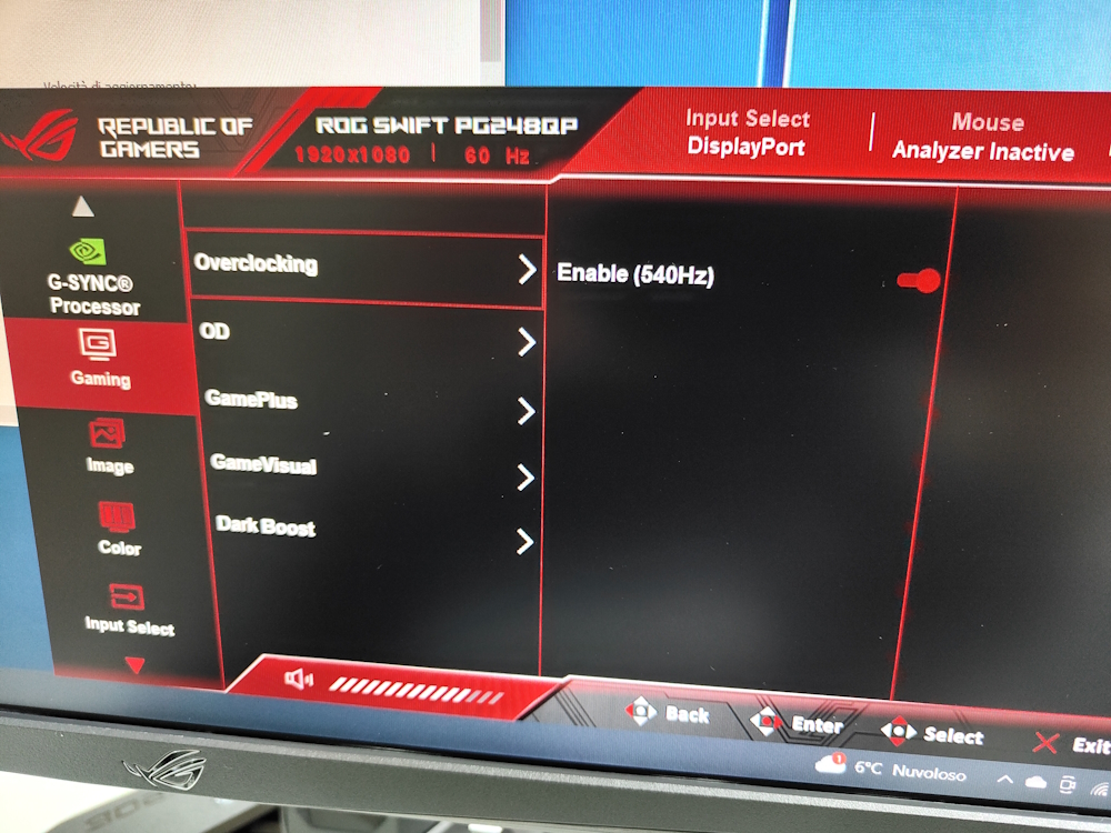 Asus Rog Swift Pro Pg248qp Monitor Gaming A 540 Hz Ecco I Primi Test Hardware Upgrade
